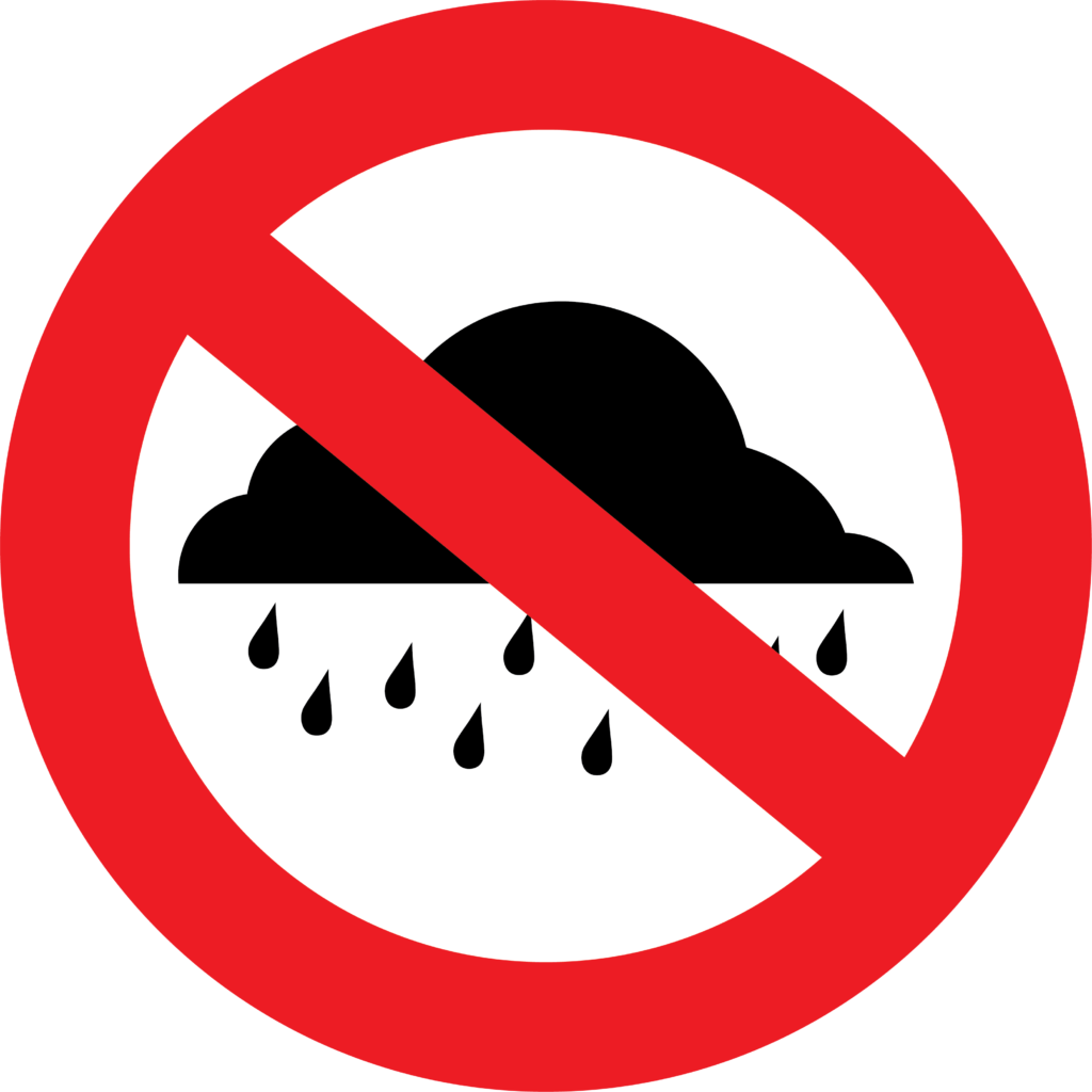 Do Not Use In Wet Weather